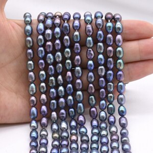 Peach Pearl, 6-7mm Rice Pearl, Fresh Water Pearl, Natural Pinkish Color ...