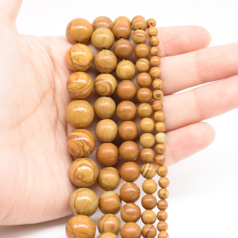 Wood Jasper Beads, Natural Brown Beads 4mm 6mm 8mm 10mm 12mm Round ...