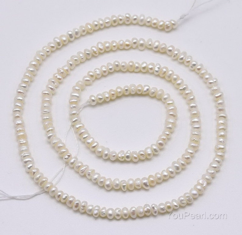2.5-3mmm Seed Pearls, White Small Pearl Bead, Fresh Water Button Pearl ...