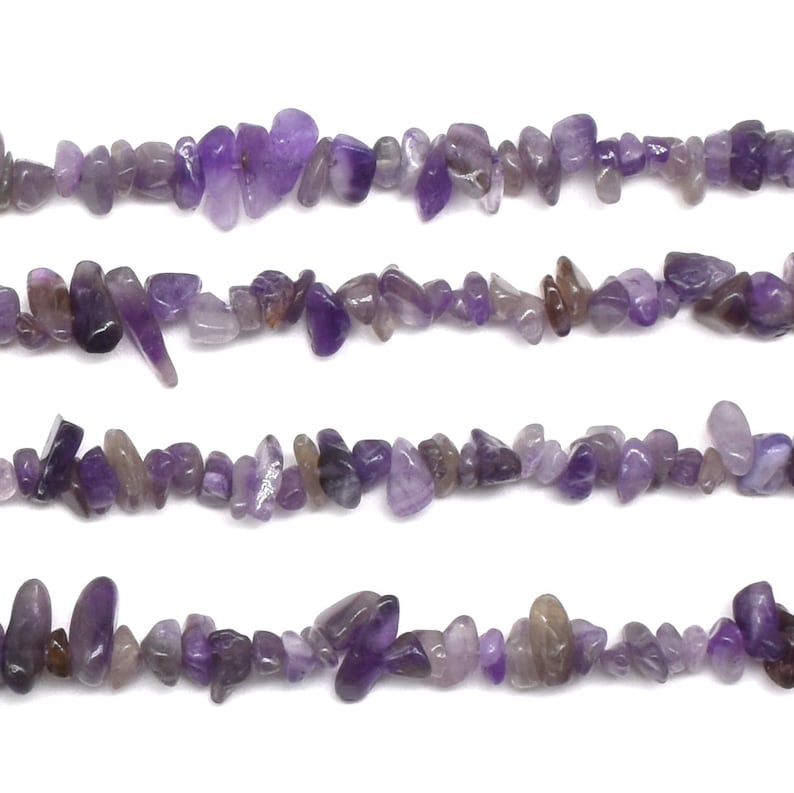 Amethyst chip beads 3-5mm 5-7mm chip natural gemstone | Etsy