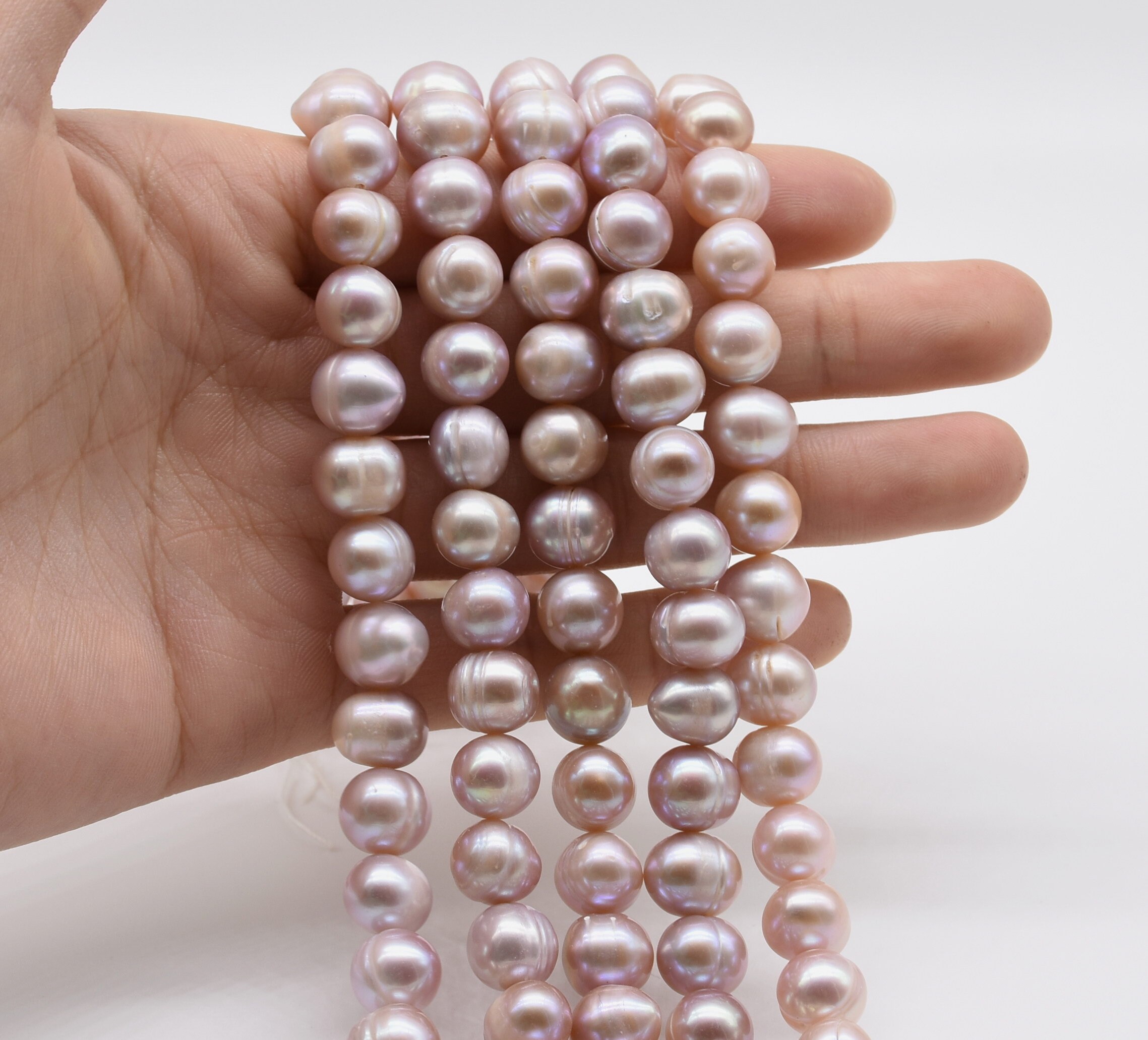 Natural Pink Pearls 9-10mm Fresh Water Pearl Beads Potato - Etsy