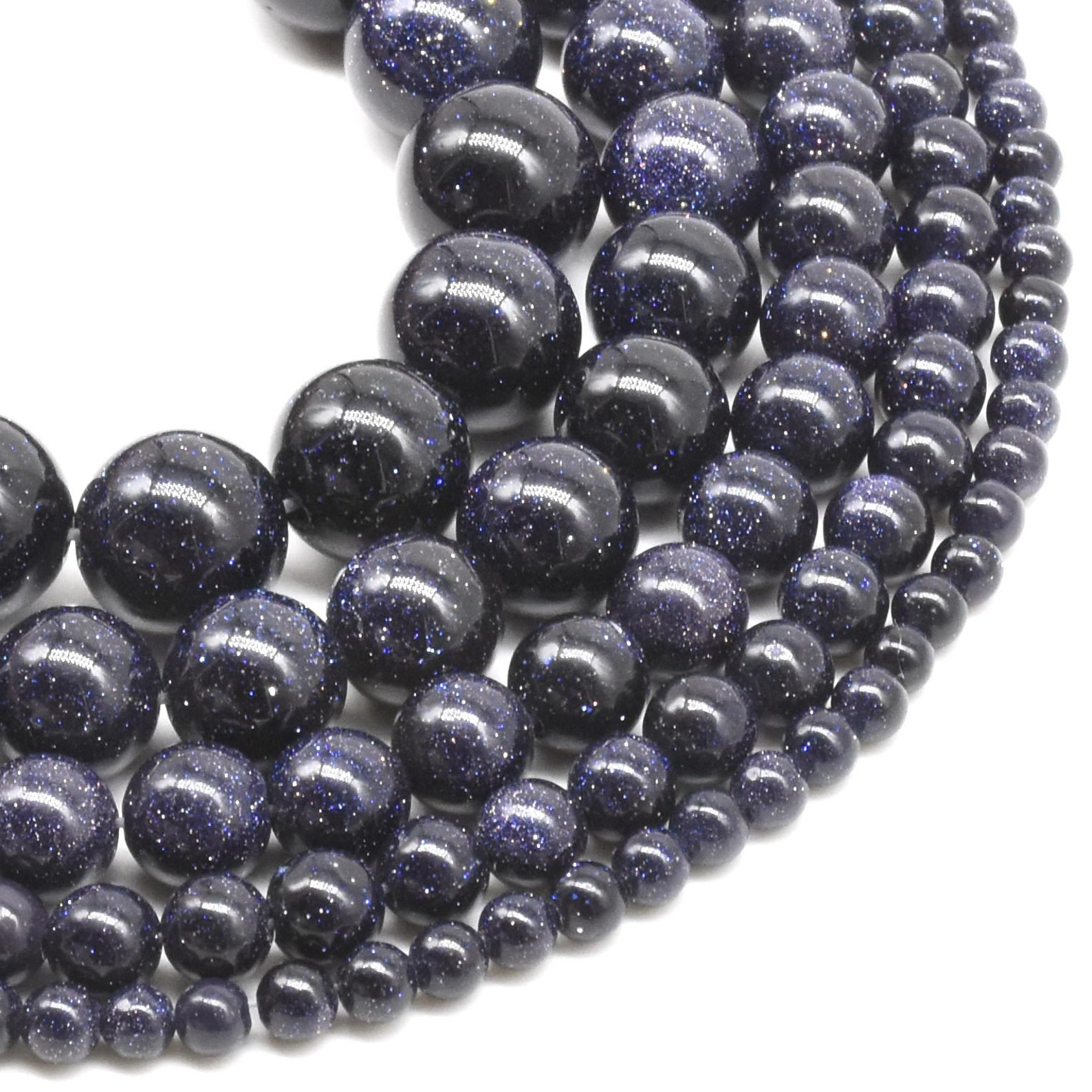 Blue Sandstone Beads, 4mm 6mm 8mm 10mm 12mm Sand Blue Gemstone Beads ...