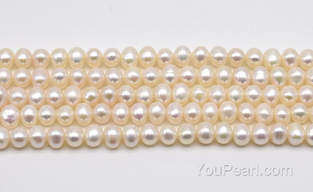 5-6mm Pearl Beads Small White Potato Pearls Genuine Fresh | Etsy