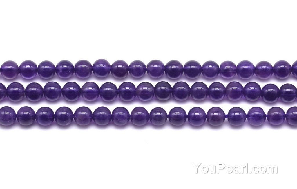 Amethyst Beads 3mm 4mm 6mm 8mm 10mm 12mm Loose Gemstone Round - Etsy