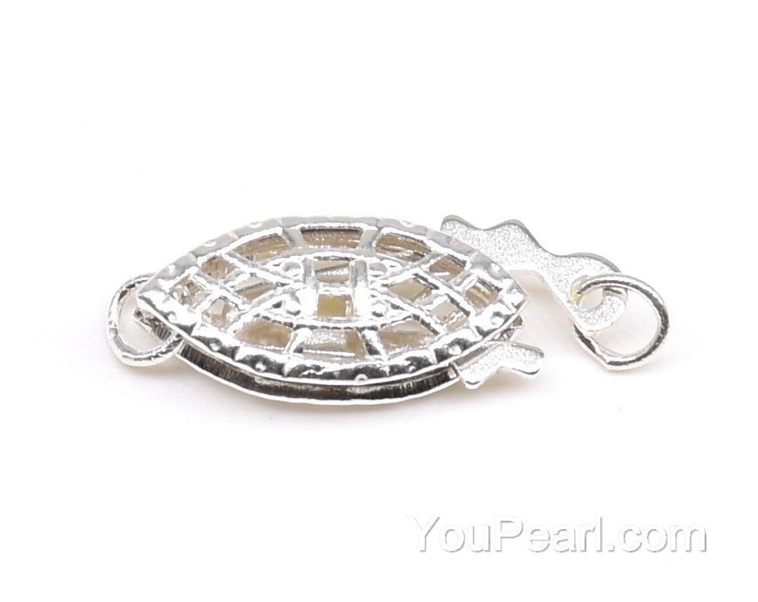 Filigree Fishhook Clasps, Sterling 925 Silver Clasp, Oval Fish Hook ...