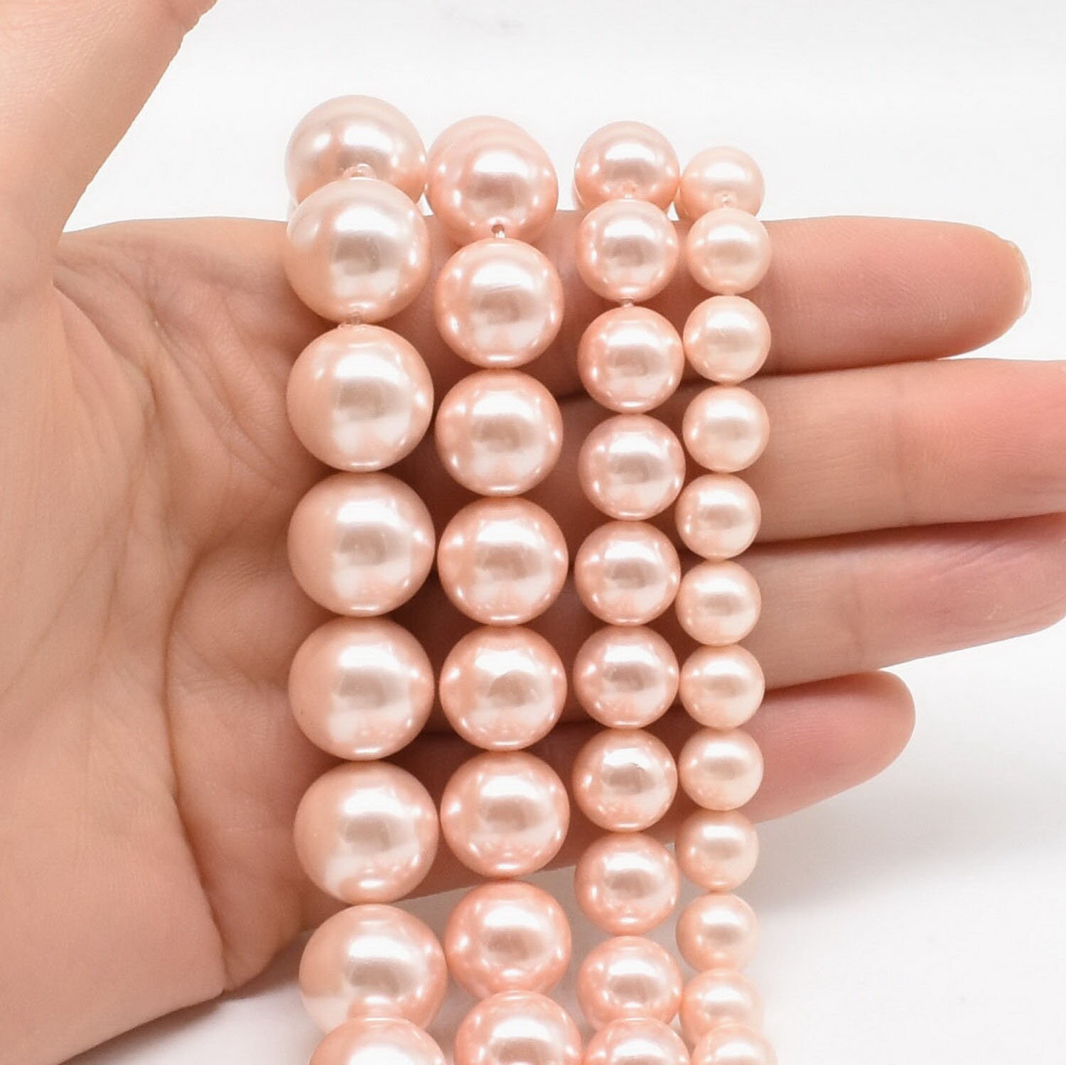 Pink Shell Pearls 6mm 8mm 10mm 12mm 14mm A Grade Big Shell - Etsy