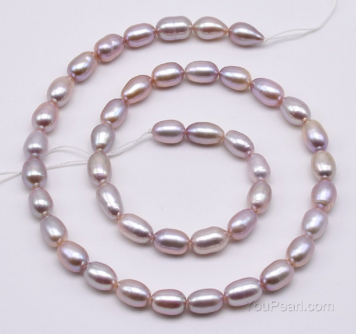 6-7mm Rice Pearl Natural Lavender Color Freshwater Pearl | Etsy