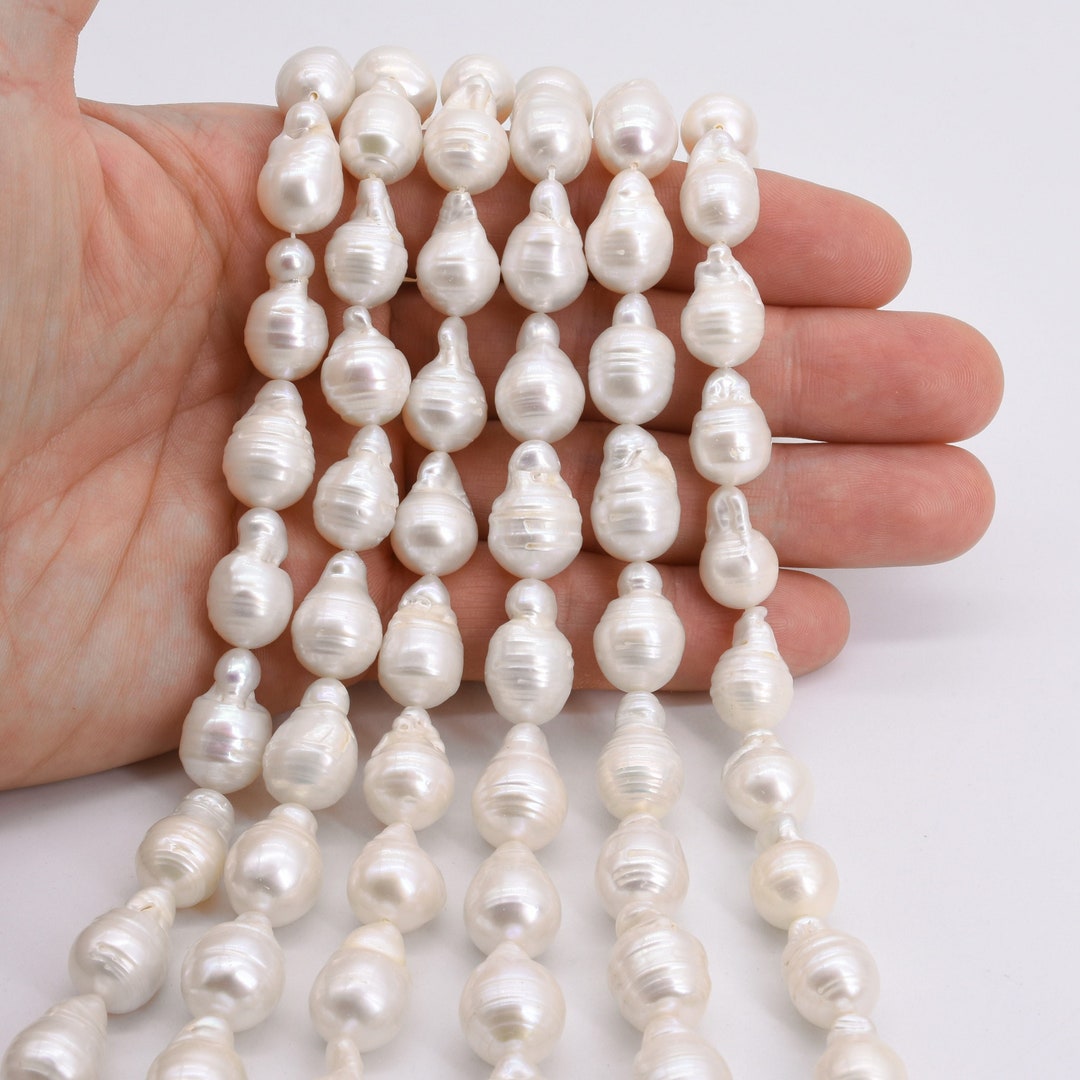 Flameball Pearls, Ringed Fireball Pearl Beads, 10-12mmx15-17mm Genuine ...