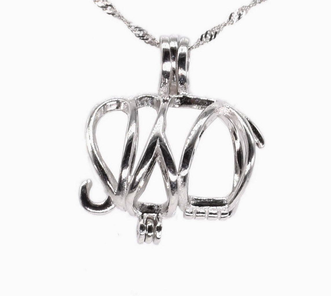 Elephant Cage Pendant 925 Sterling Silver Cage Charm | Etsy