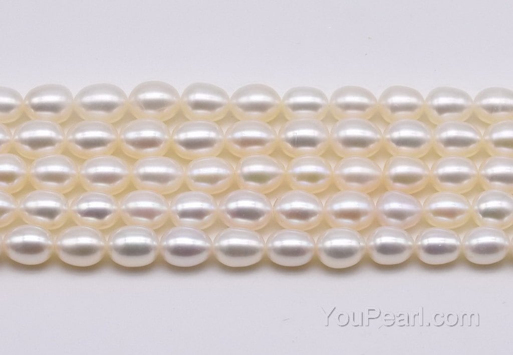 Rice Pearl 6-7mm Freshwater Loose Pearls Tear Drop Pearl | Etsy