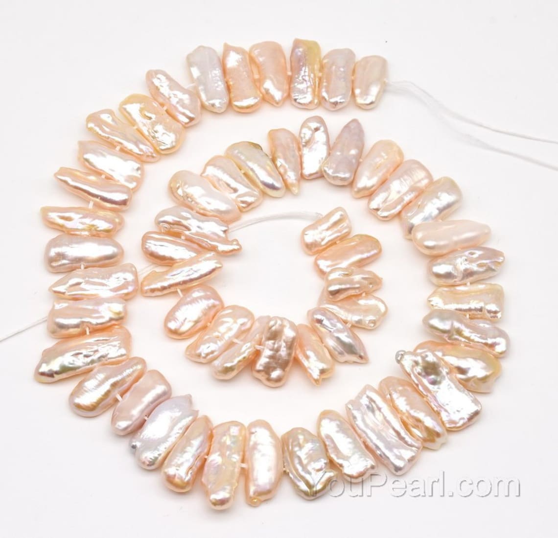 Biwa Pearls White Freshwater Pearl Center-drilled Pearls - Etsy