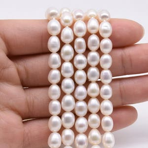 Peach Pearl, 6-7mm Rice Pearl, Fresh Water Pearl, Natural Pinkish Color ...