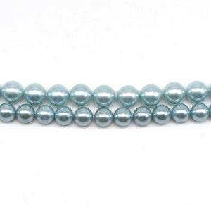 Blue Shell Pearls, 10mm 12mm A Grade Big Size Round Blue Pearl Beads ...