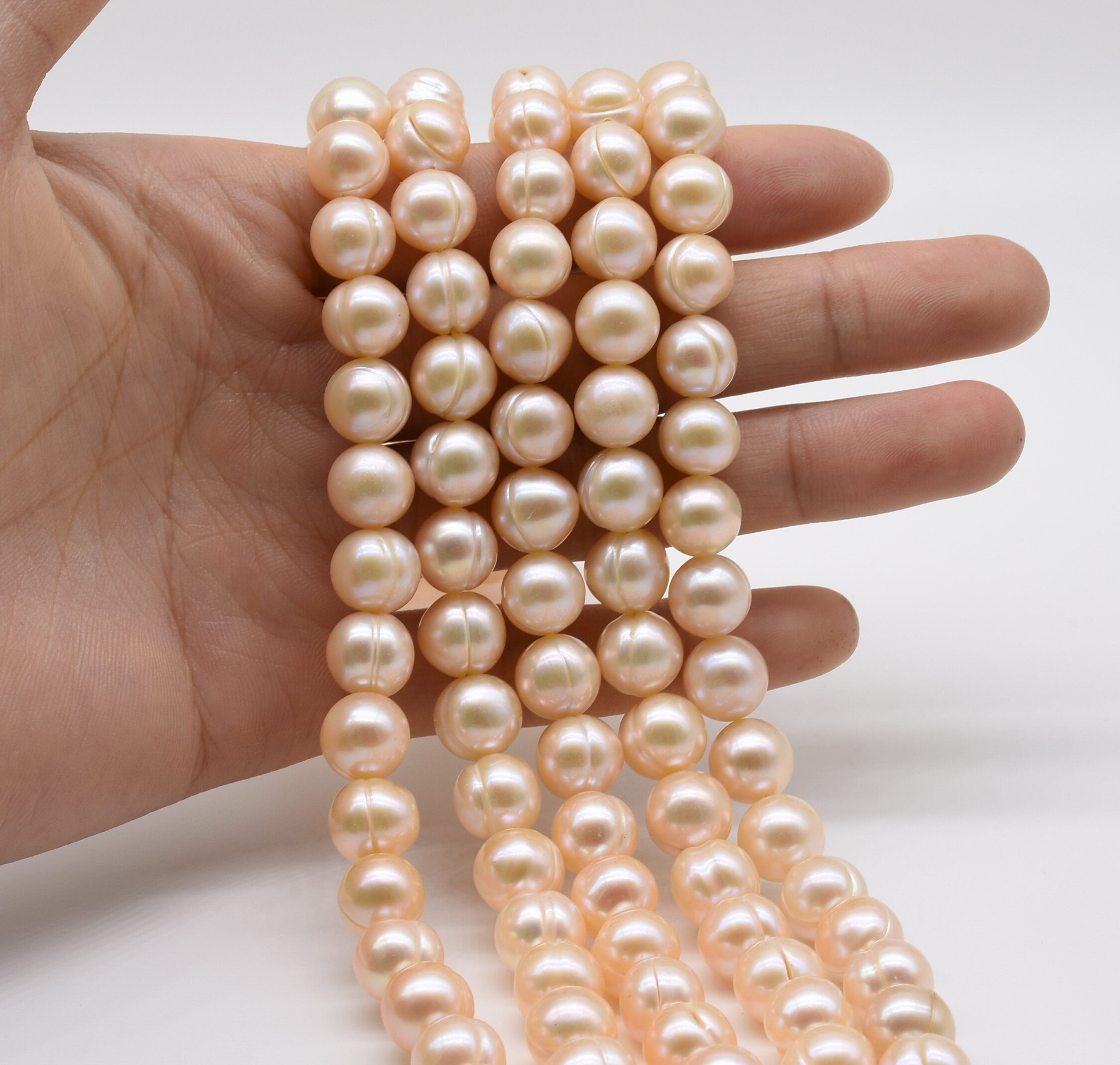 Natural Lavender Pearls 9-10mm Baroque Ring Pearls Drilled - Etsy