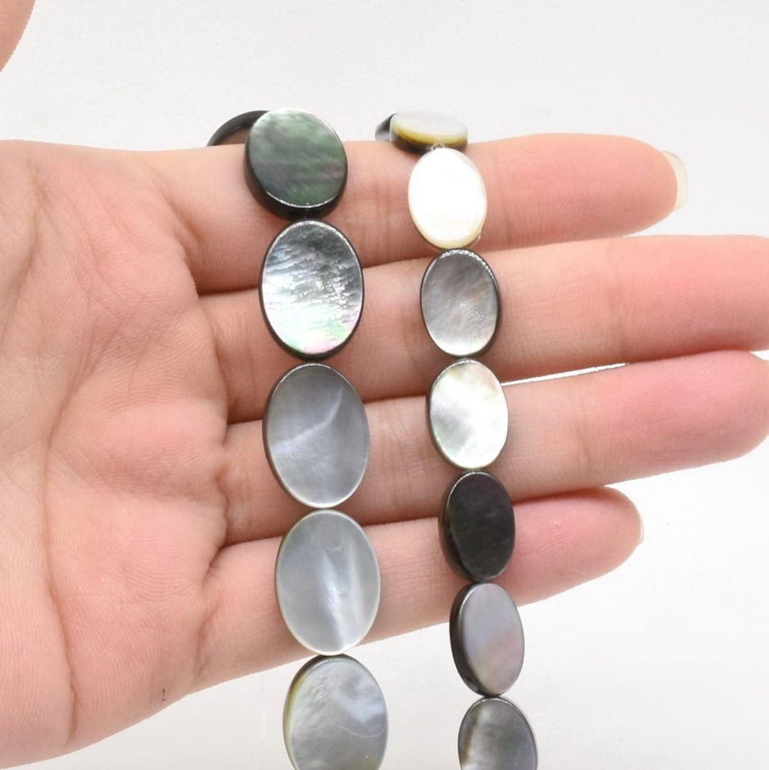 Tahitian Shell Beads, 10x14mm, 13x18mm Oval Shape Sea Shell, Double ...
