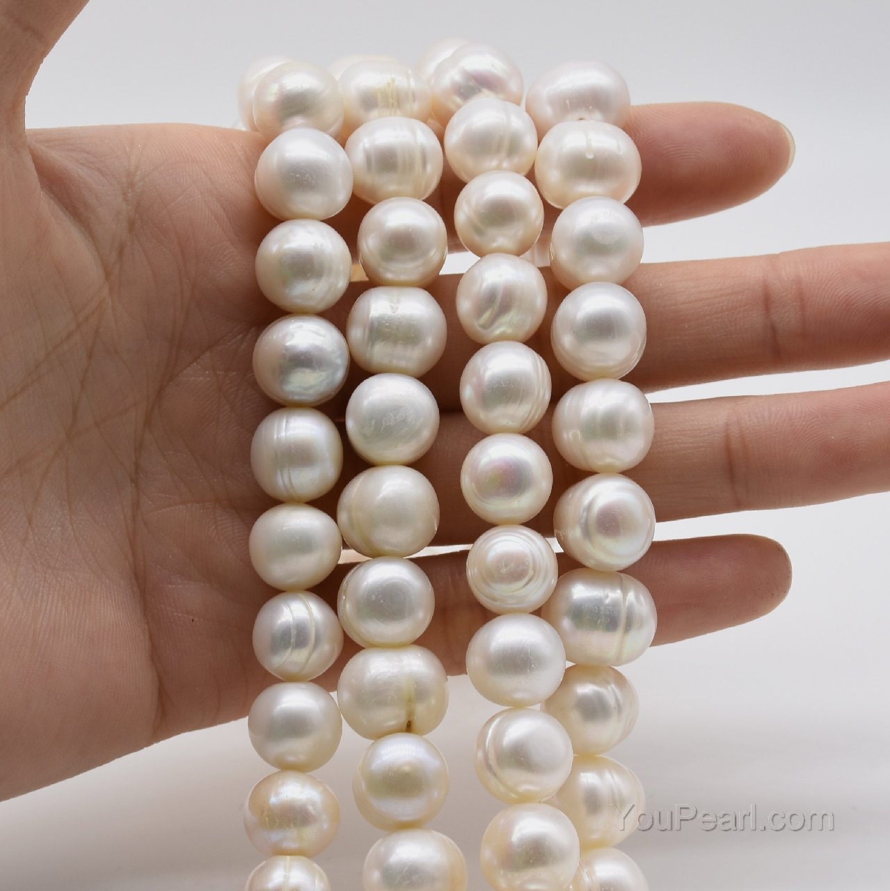 White Fresh Water Pearl 11-12mm Natural Pearl Beads Large - Etsy