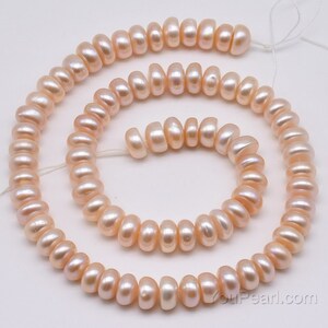 8-9mm Lavender Button Pearls, Genuine Freshwater Pearl Beads, Natural ...