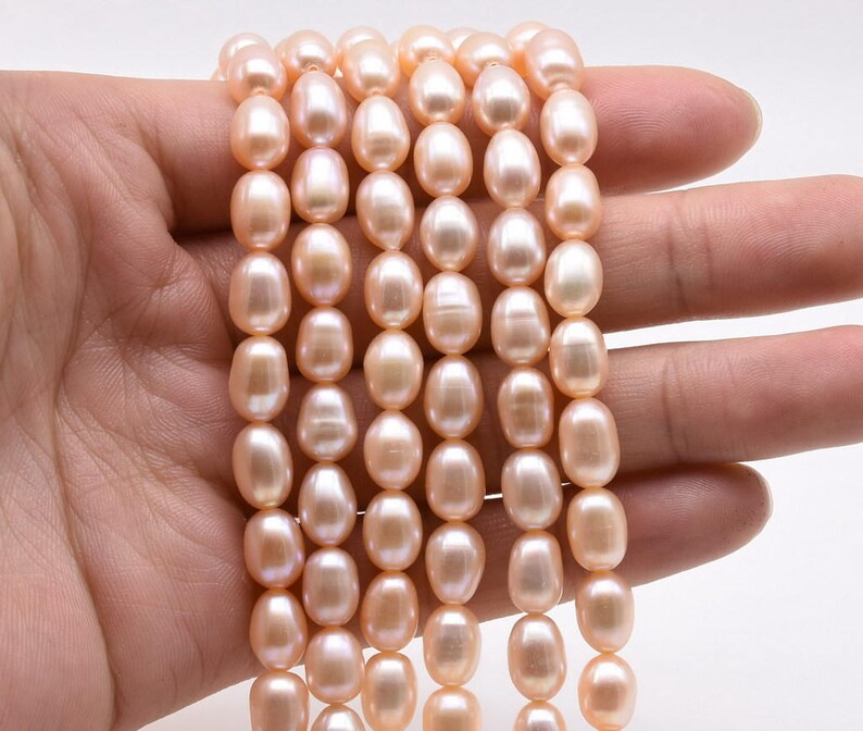 Rice Pearl 6-7mm Freshwater Loose Pearls Tear Drop Pearl | Etsy