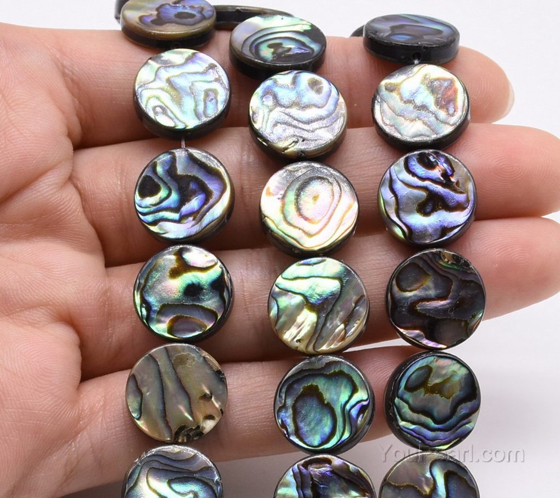 Abalone Beads 10mm 12mm 14mm Natural Round Shape Abalone Paua - Etsy