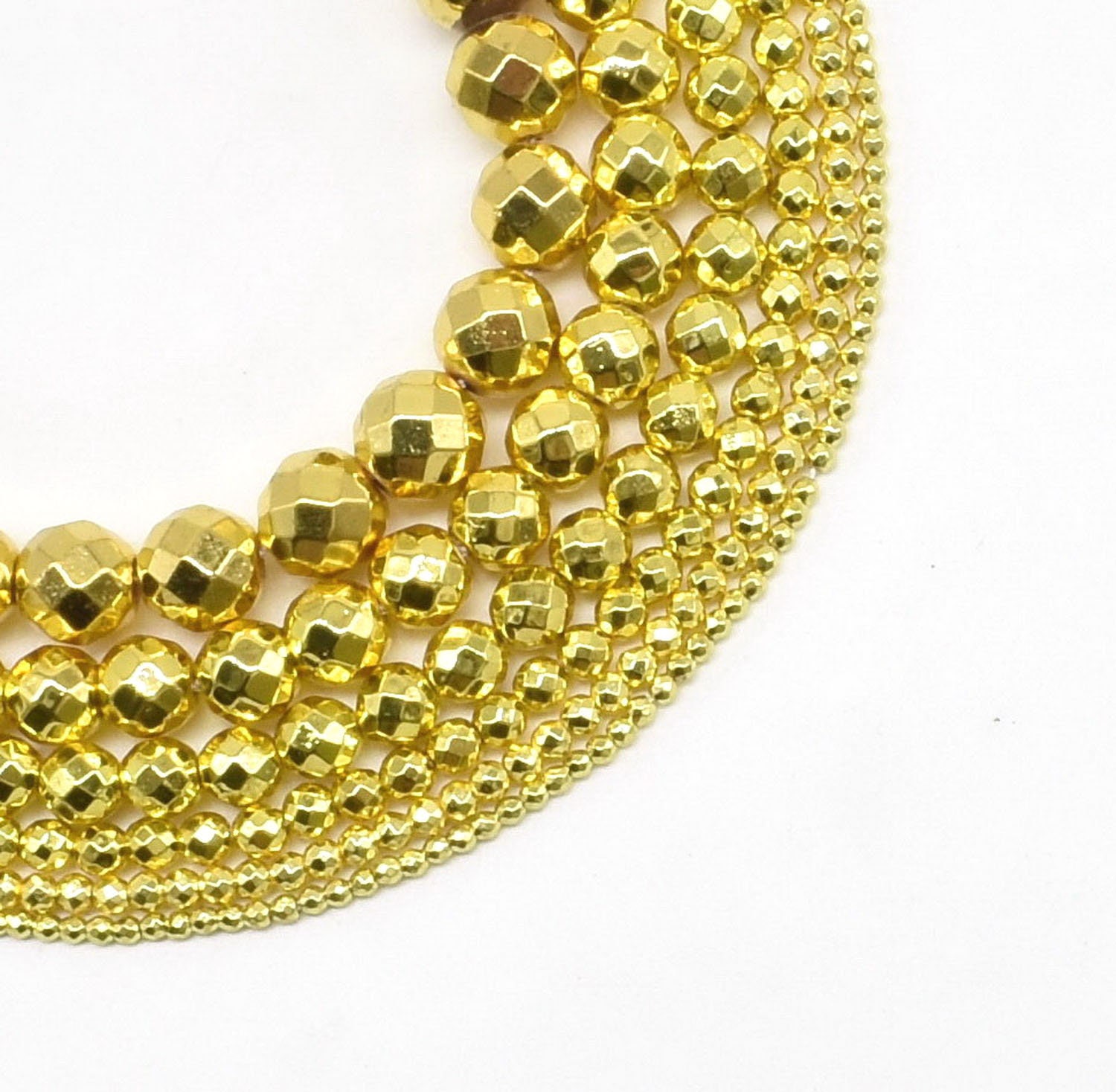 Gold Hematite Beads 2mm 3mm 4mm 6mm 8mm 10mm Round Faceted | Etsy