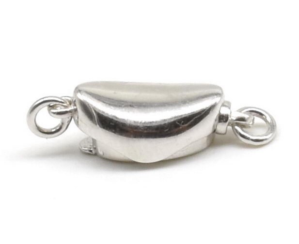 925 Sterling Silver Pillow Clasp, Push in Closure, Bracelet Necklace ...