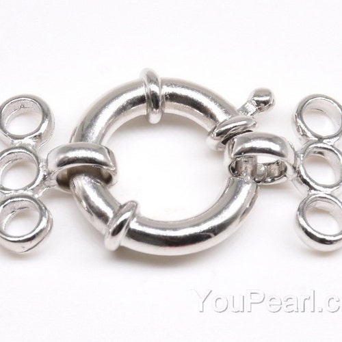 925 Sterling Silver Spring Ring Clasp Spring Connector Clasps - Etsy