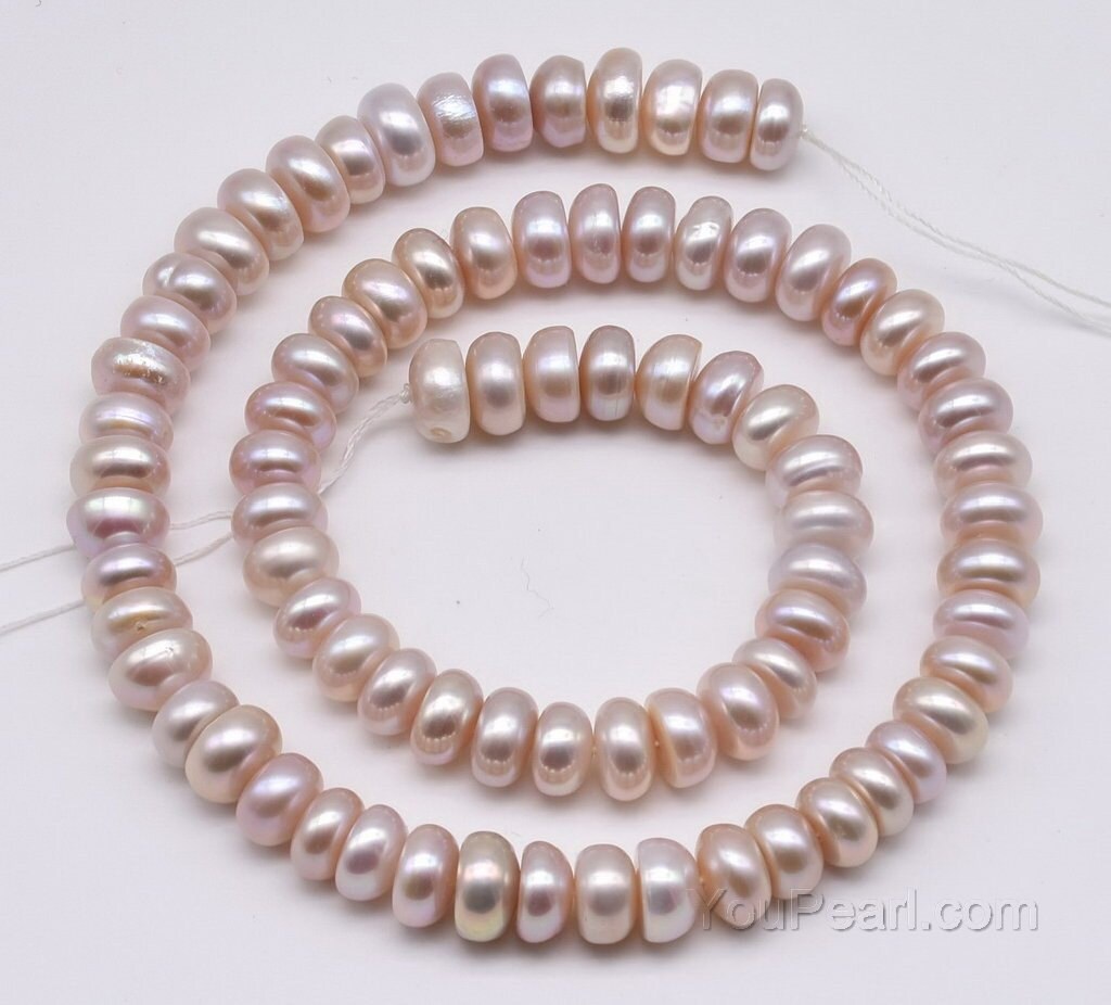 8-9mm Lavender Button Pearls Genuine Freshwater Pearl Beads | Etsy