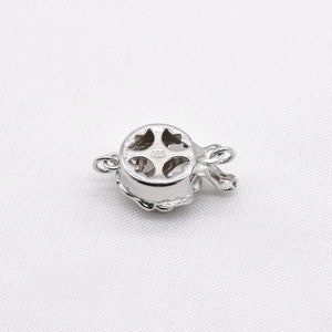 Single Strand Closure, Rose Clasp, Flower Pearl Clasp Closure, 925 ...