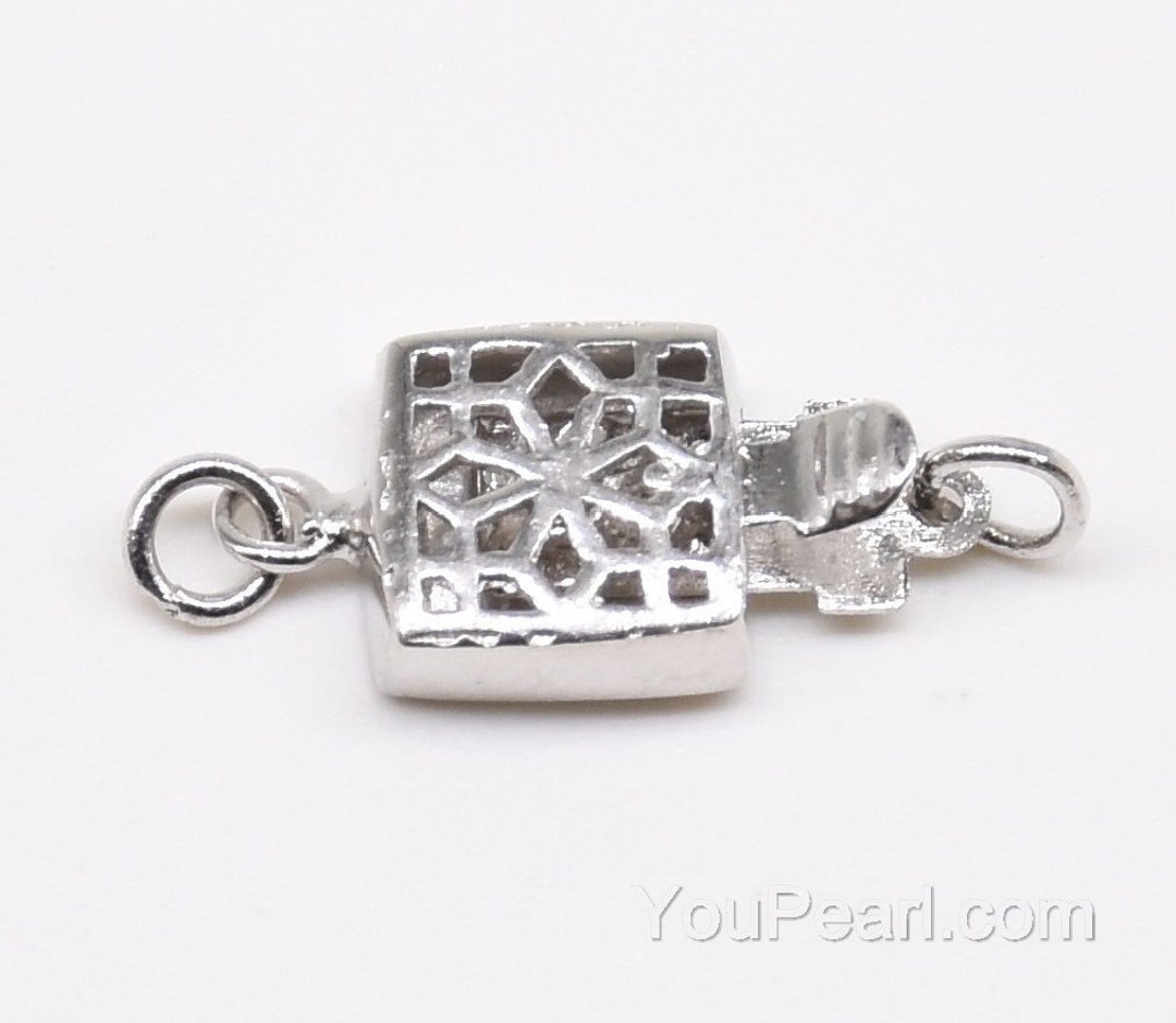 Box Filigree Clasp, 925 Silver Clasp, Single Strand Pearl Clasp ...