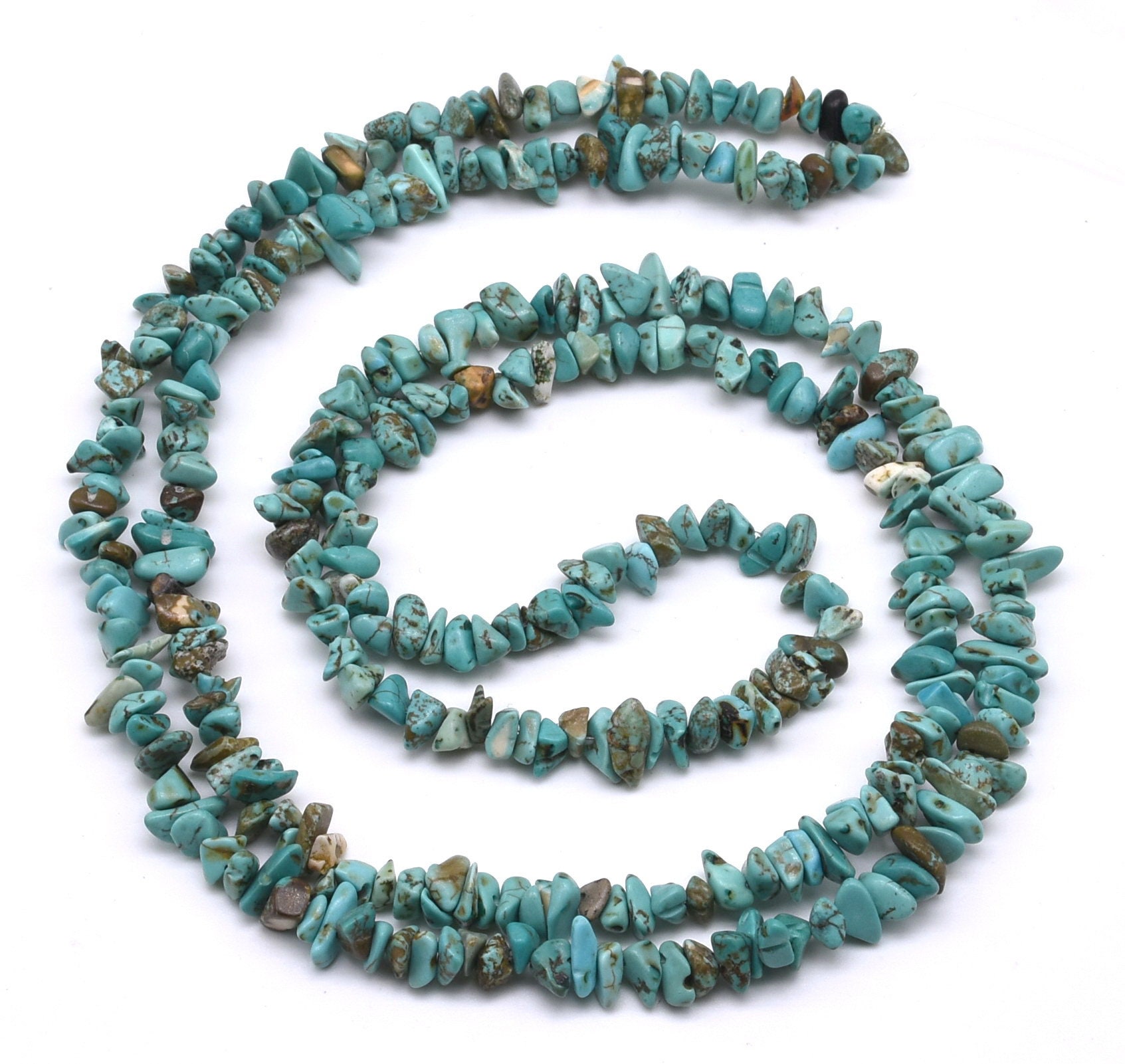 Turquoise Beads, 5-7mm, 3-5mm Chip, Gemstone Howlite Stone, Turquoise ...