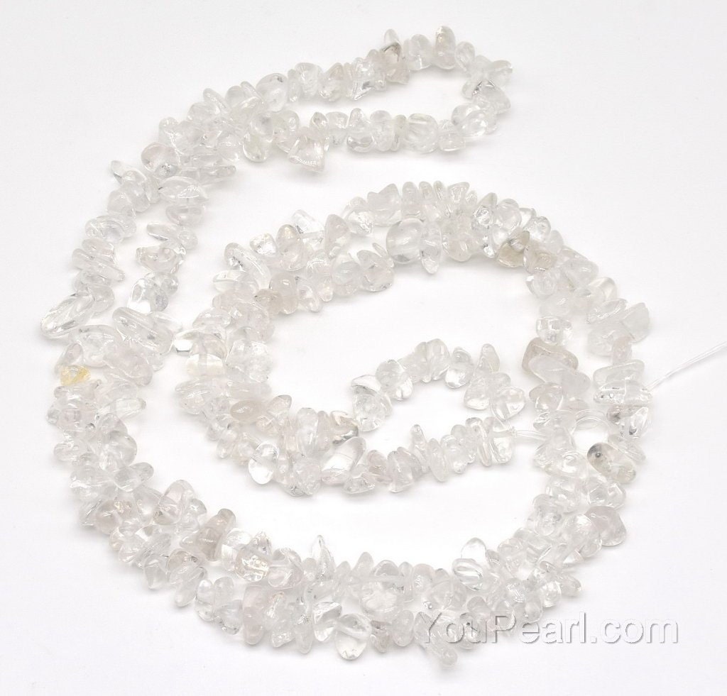 Crystal Quartz Beads, 5-7mm Chip, Natural Gem Bead, Loose Gemstone ...