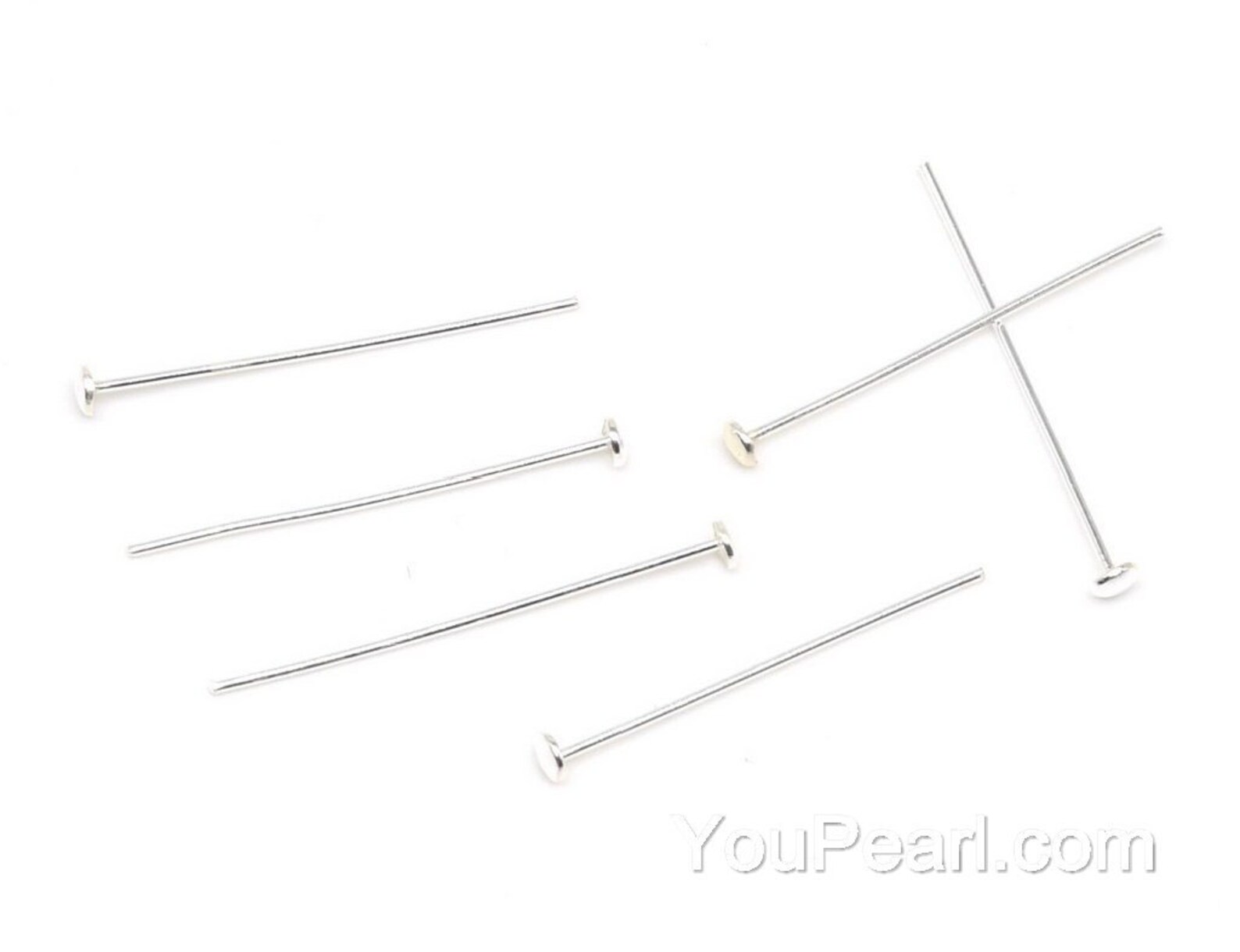 925 Sterling Silver Head Pin Long Flat Head Pins Silver - Etsy