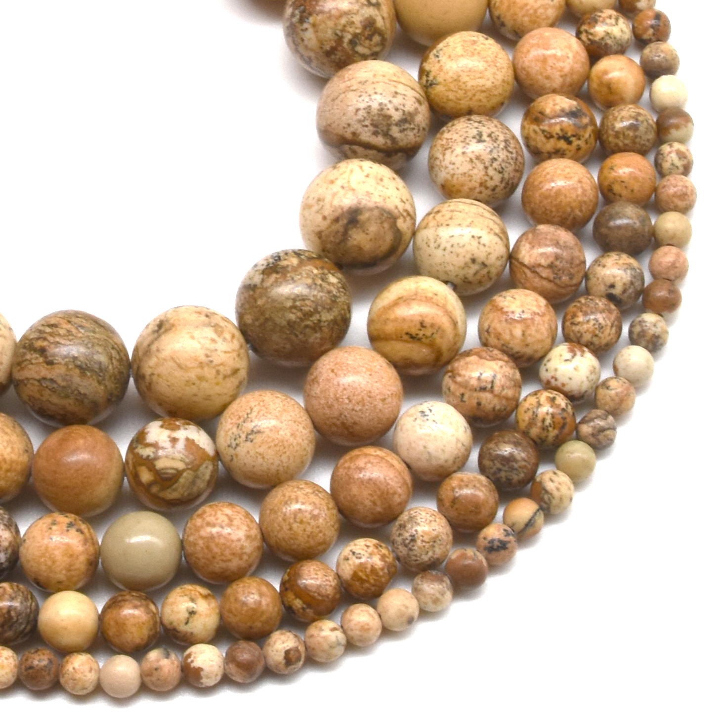 Picture Jasper Beads, 4mm 6mm 8mm 10mm 12mm Natural Jasper, Round ...