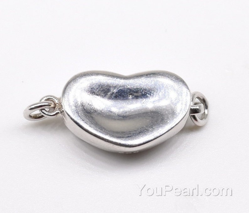 925 Silver Heart Clasps, Push in Closure Clasp, Box Clasp, Pearl Clasp ...