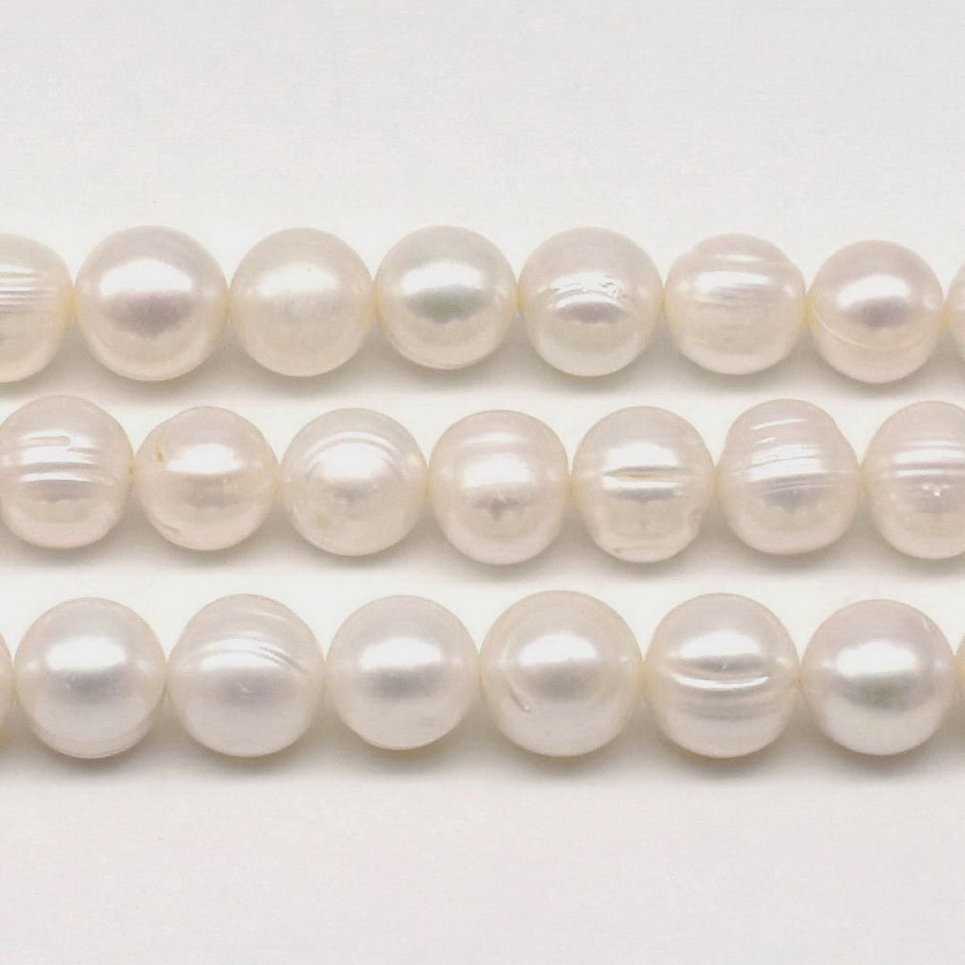 Genuine Freshwater Pearls, 12-13mm Large White Pearls, Large Hole ...