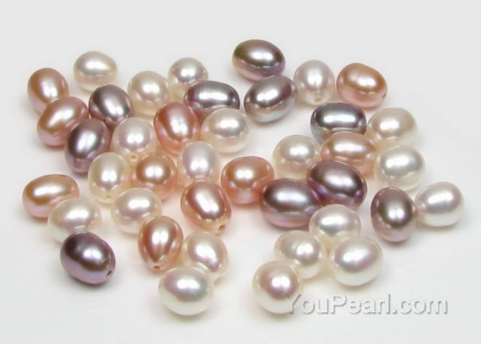 AA+ 6-7mm Tear Drop Pearls, Loose Pearl Beads, Real Freshwater Half ...