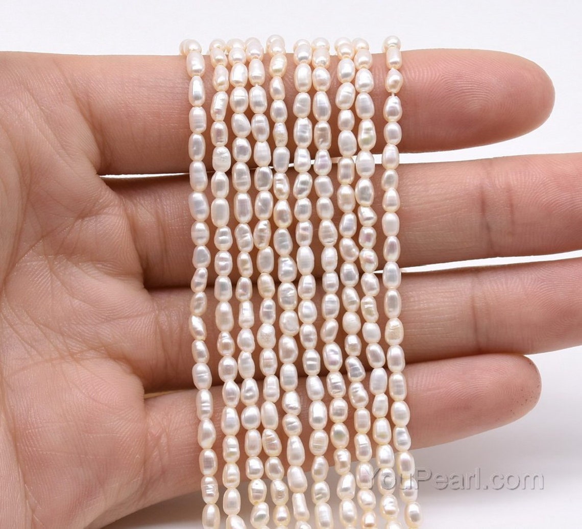 2.5-3mm Rice Seed Pearls Cultured Freshwater Small Pearl - Etsy