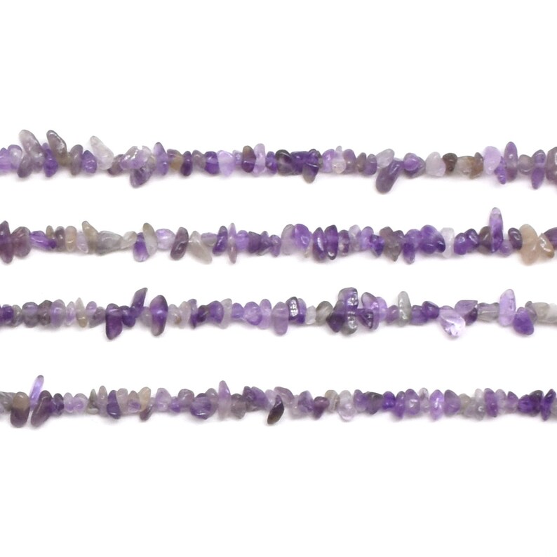 Amethyst chip beads 3-5mm 5-7mm chip natural gemstone | Etsy