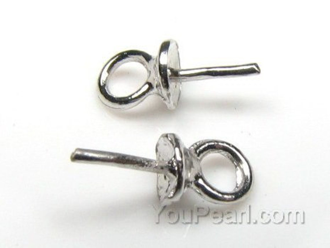 925 Sterling Silver Earring Bails, Pearl Pendant Bails, Necklace Bails ...