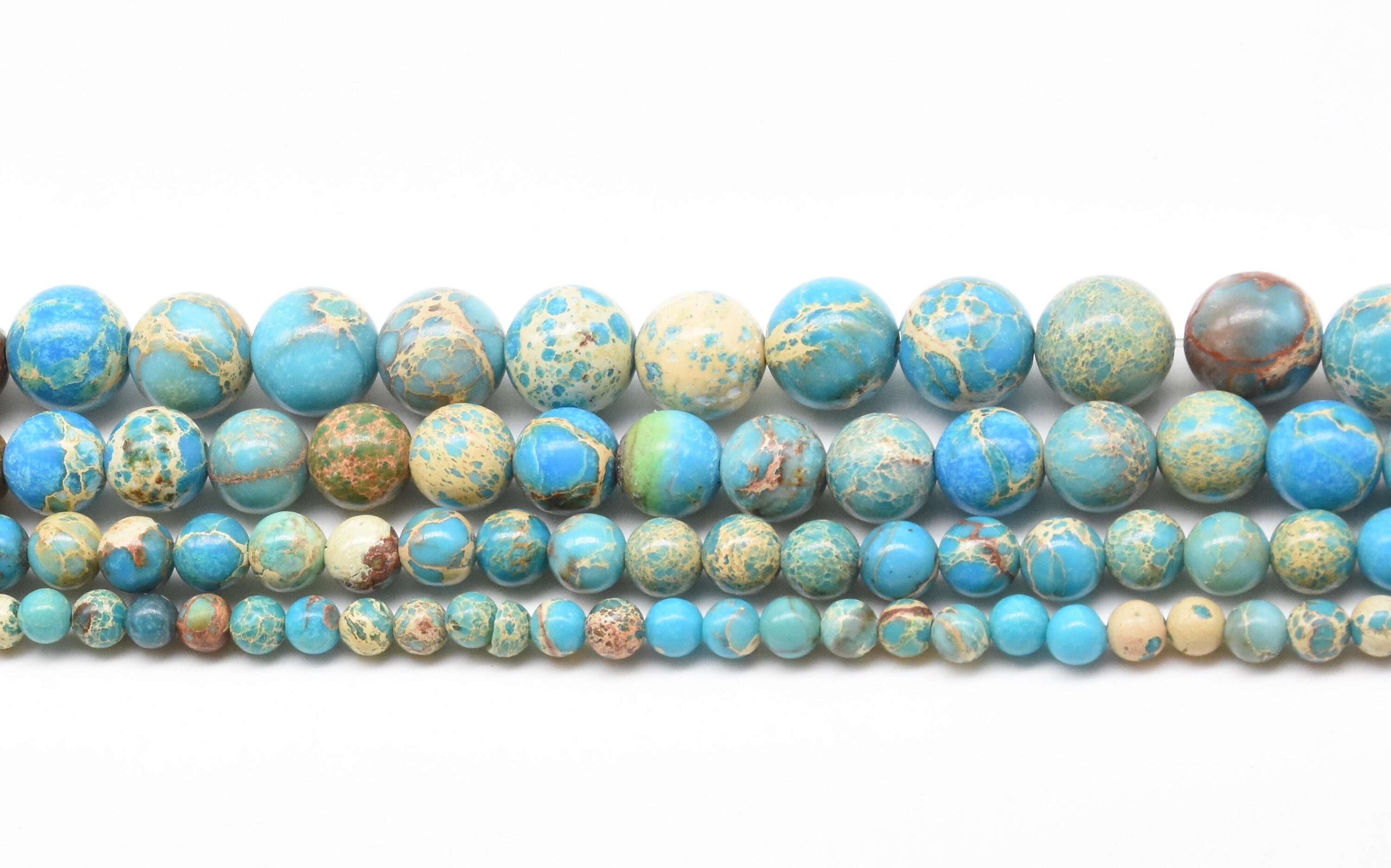 Blue Imperial Jasper Beads 4mm 6mm 8mm 10mm, Blue Turquoise Sea ...