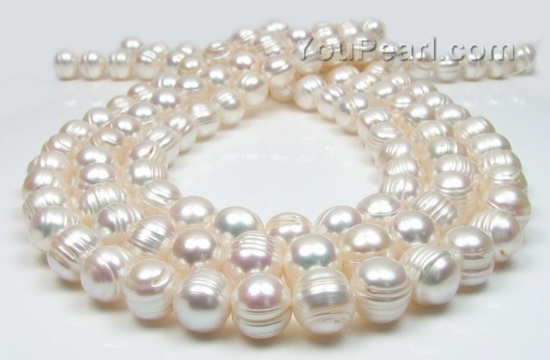 Large Hole Pearls, White Freshwater Pearl, Available up to 2.5mm Hole ...