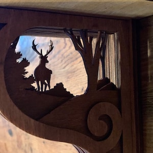 Rustic Wildlife Corbel Shelf, Bracket, 3d Wildlife Scene Shelf, Deer ...