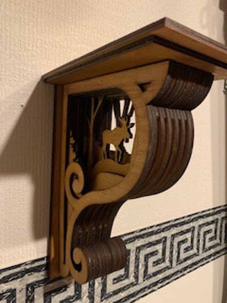 Rustic Wildlife Animal Corbel Shelf 3d Wildlife Scene Shelf - Etsy