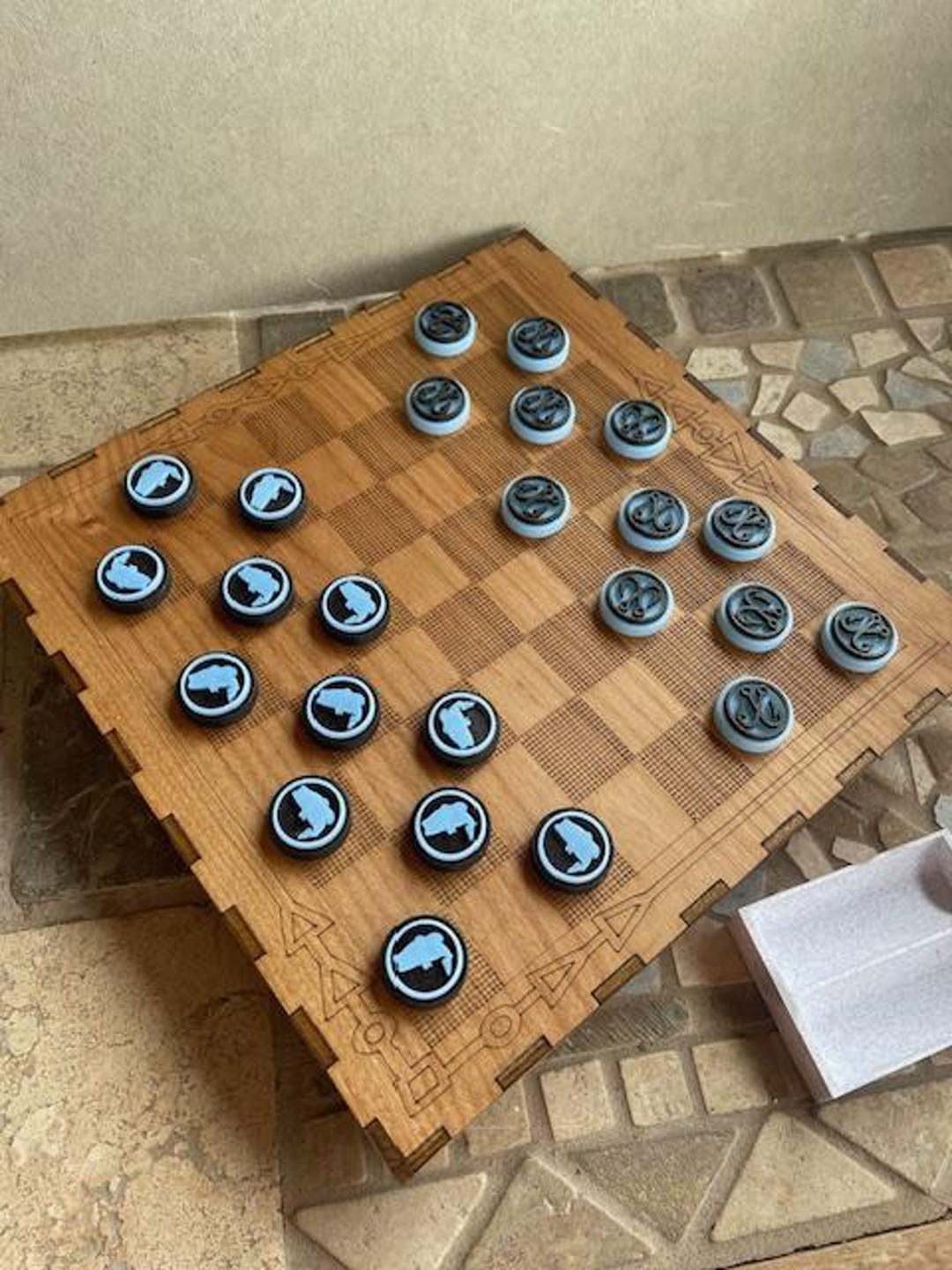 Fishing Chess & Checkers Set, Checkers Game Box, for Him, Fathers Day ...
