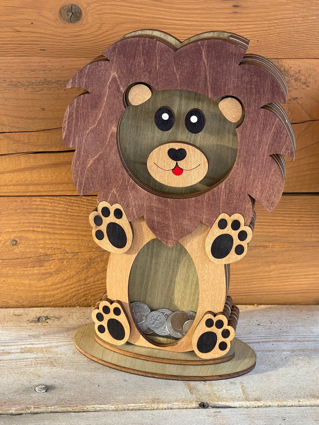 Leo Lion Piggy Bank, Personalized Nursery Bank, Child's Piggy Bank - Etsy
