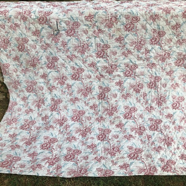 French Boutis Quilt - Etsy