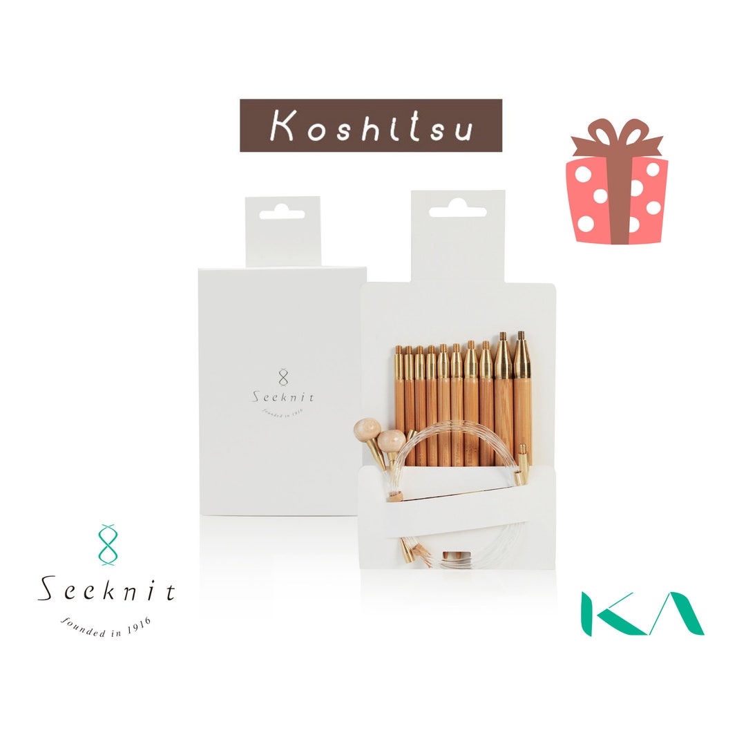 Koshitsu Interchangeable Circular L Set, 12.5cm / 5 Inch, 5 Sizes, Bamboo Knitting Needles, ID ...