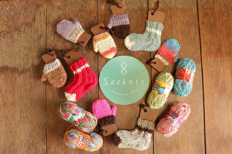 Knitting Pattern, Mini Mitten, Knit Ornament, Advent Garland ...