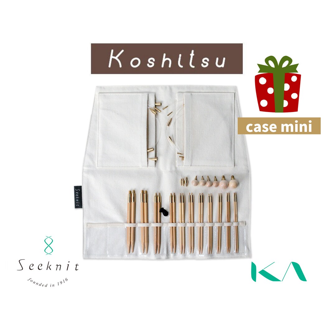 Seeknit Koshitsu Premium Set, 10 Cm / 4 Inch, 11 Sizes With Seeknit Mini Case, Bamboo ...