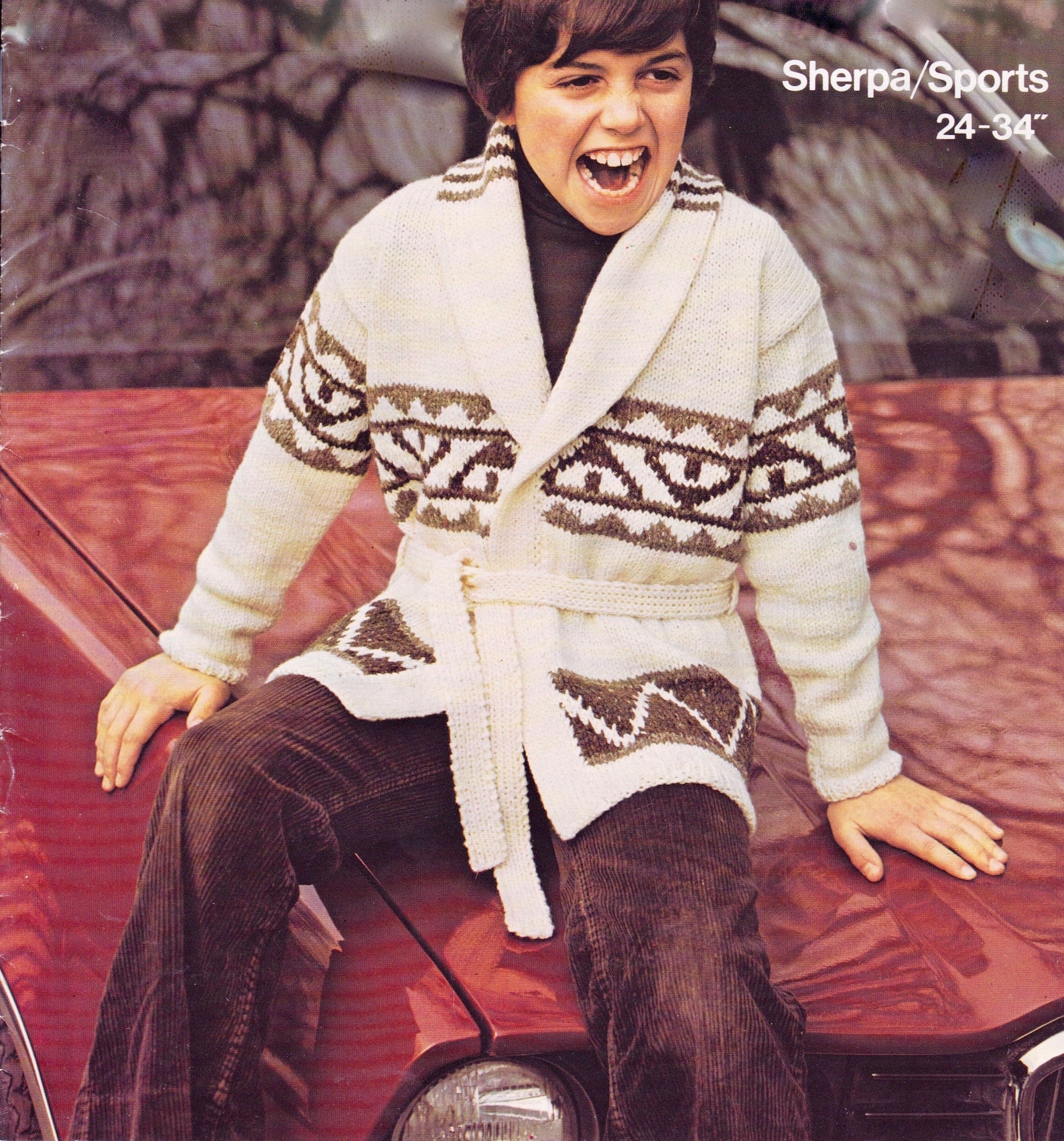 Starsky + Hutch Fair Isle Cardigan, With Shawl Collar. Children's ...